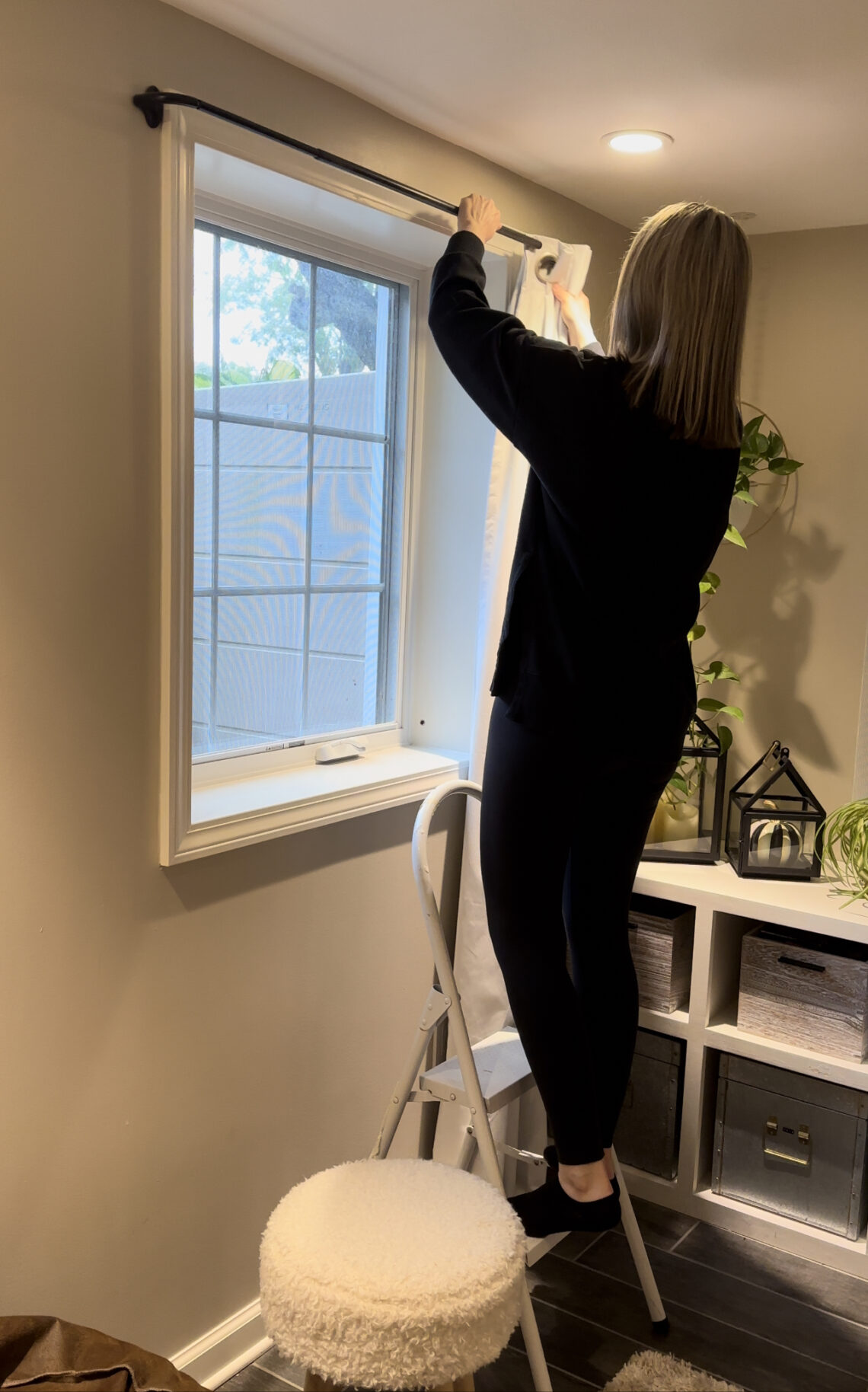 Window Treatment Idea: Motorized Shades Added to the Basement Windows ...